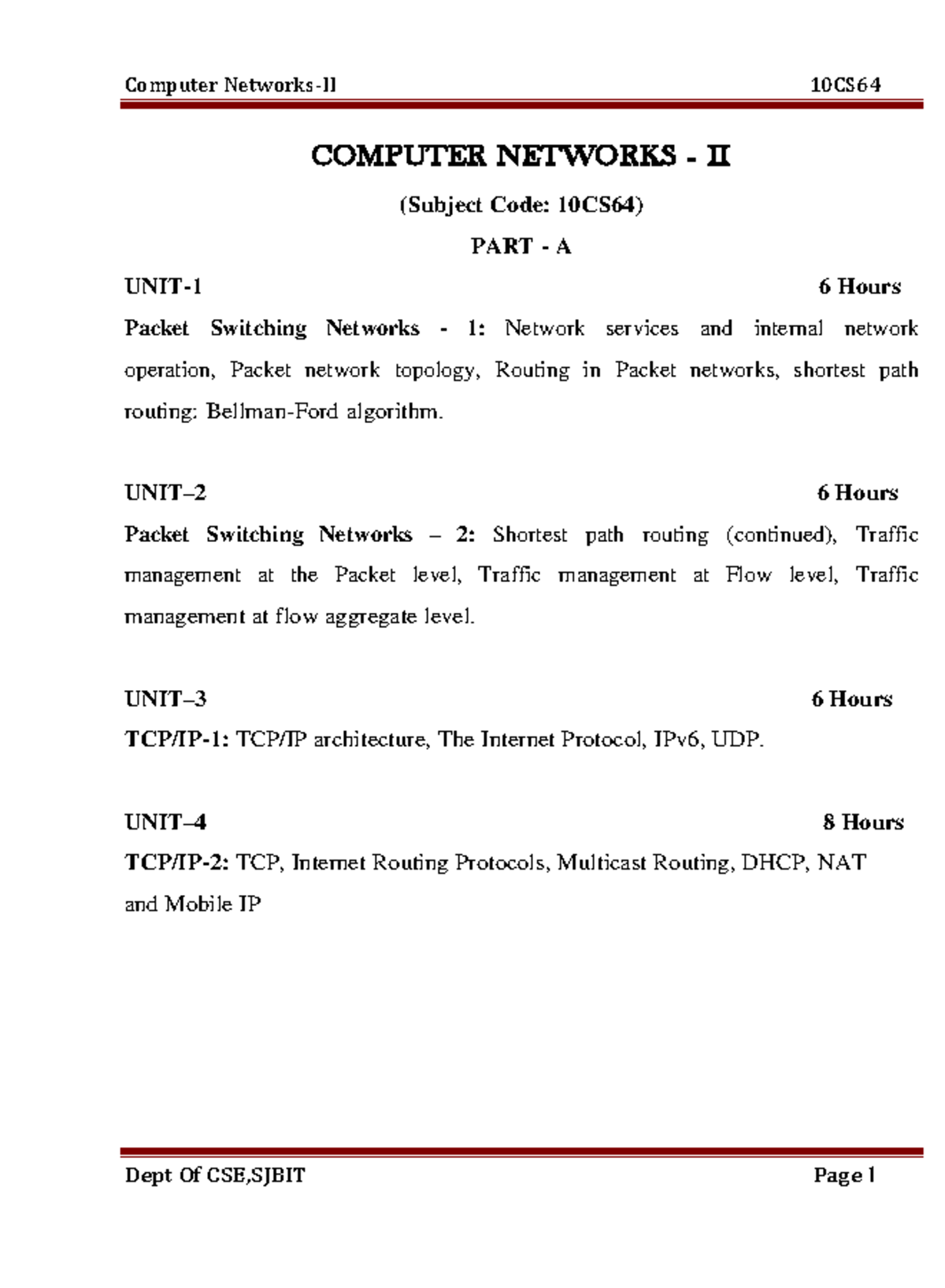 Computer networks ( PDFDrive ) - COMPUTER NETWORKS - II (Subject Code: 10CS64) PART - A UNIT-1 6 ...