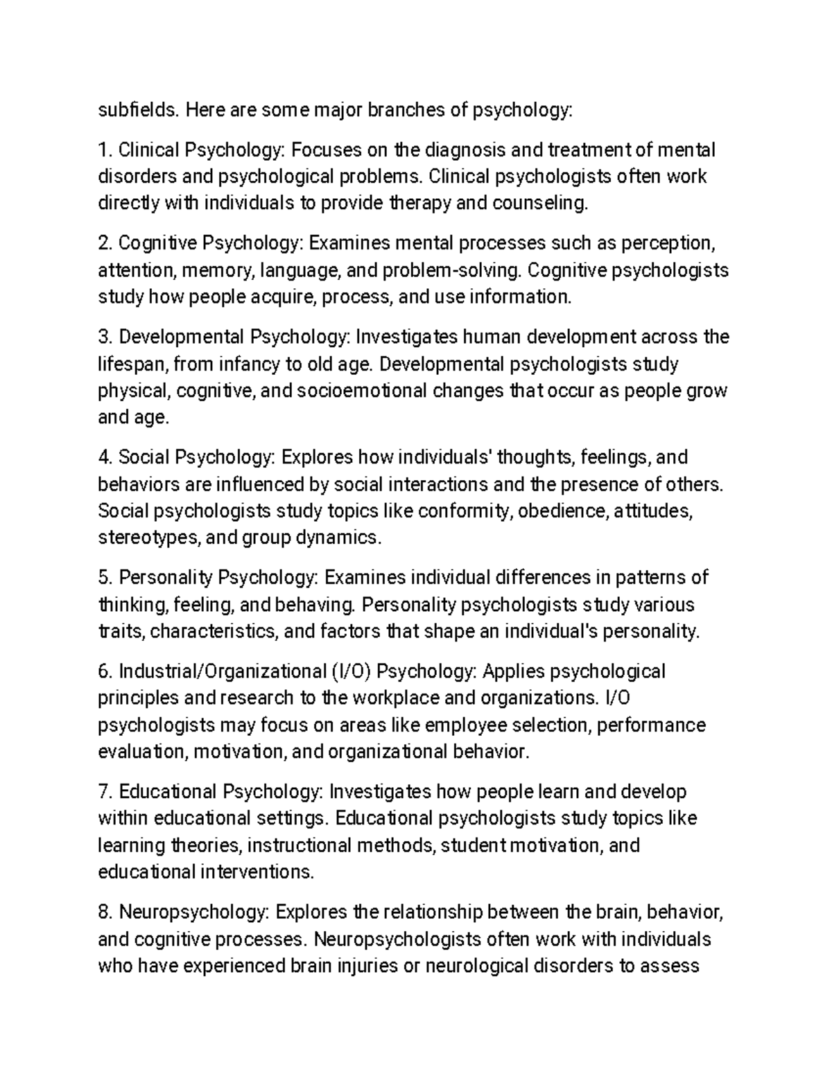 Introduction To Psychology-3 - Studocu