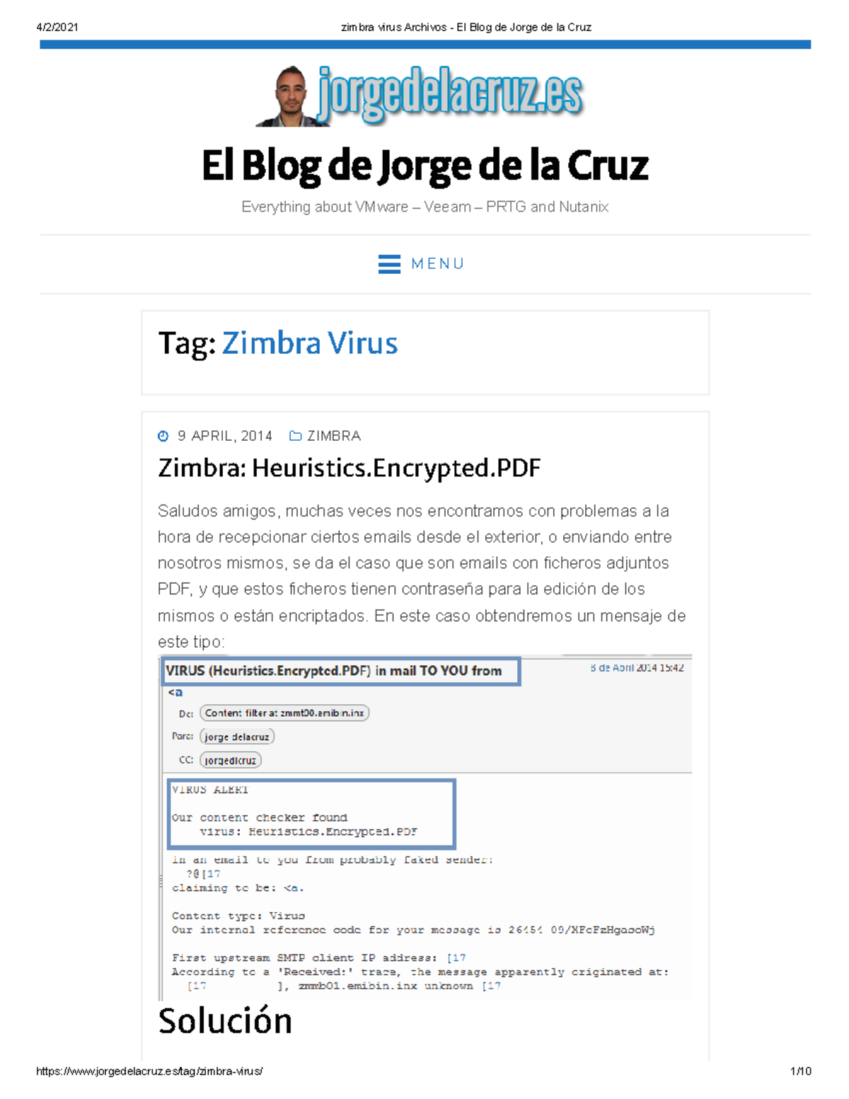 Zimbra-configuracion para permitir archivos con clave - El Blog de Jorge de la Cruz Everything ...