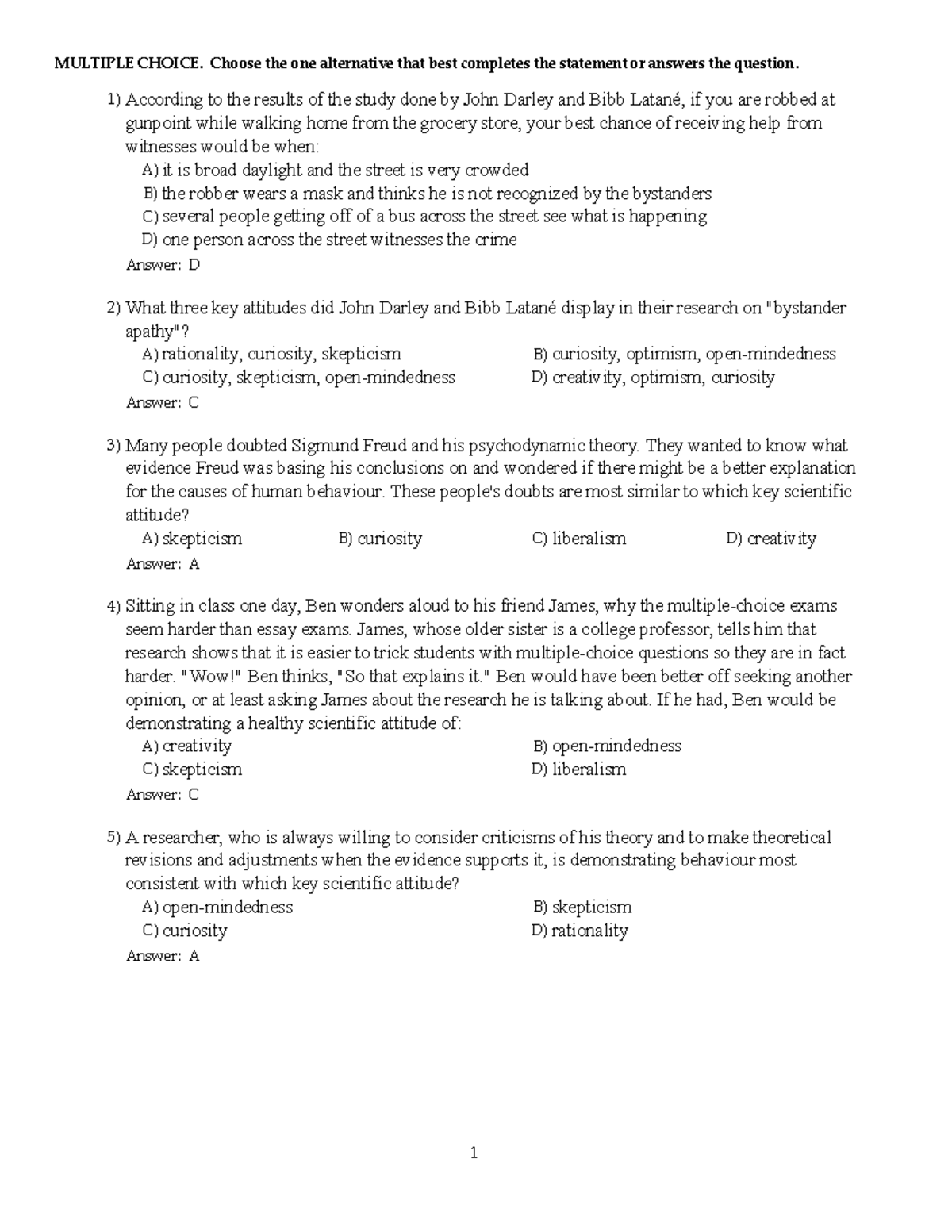 Chapter 2 - Test bank - MULTIPLE CHOICE. Choose the one alternative ...