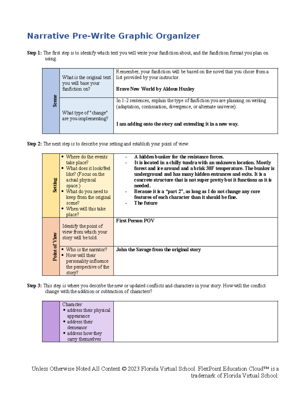 Plotting narrative graphic organizer - Narrative Pre-Write Graphic ...