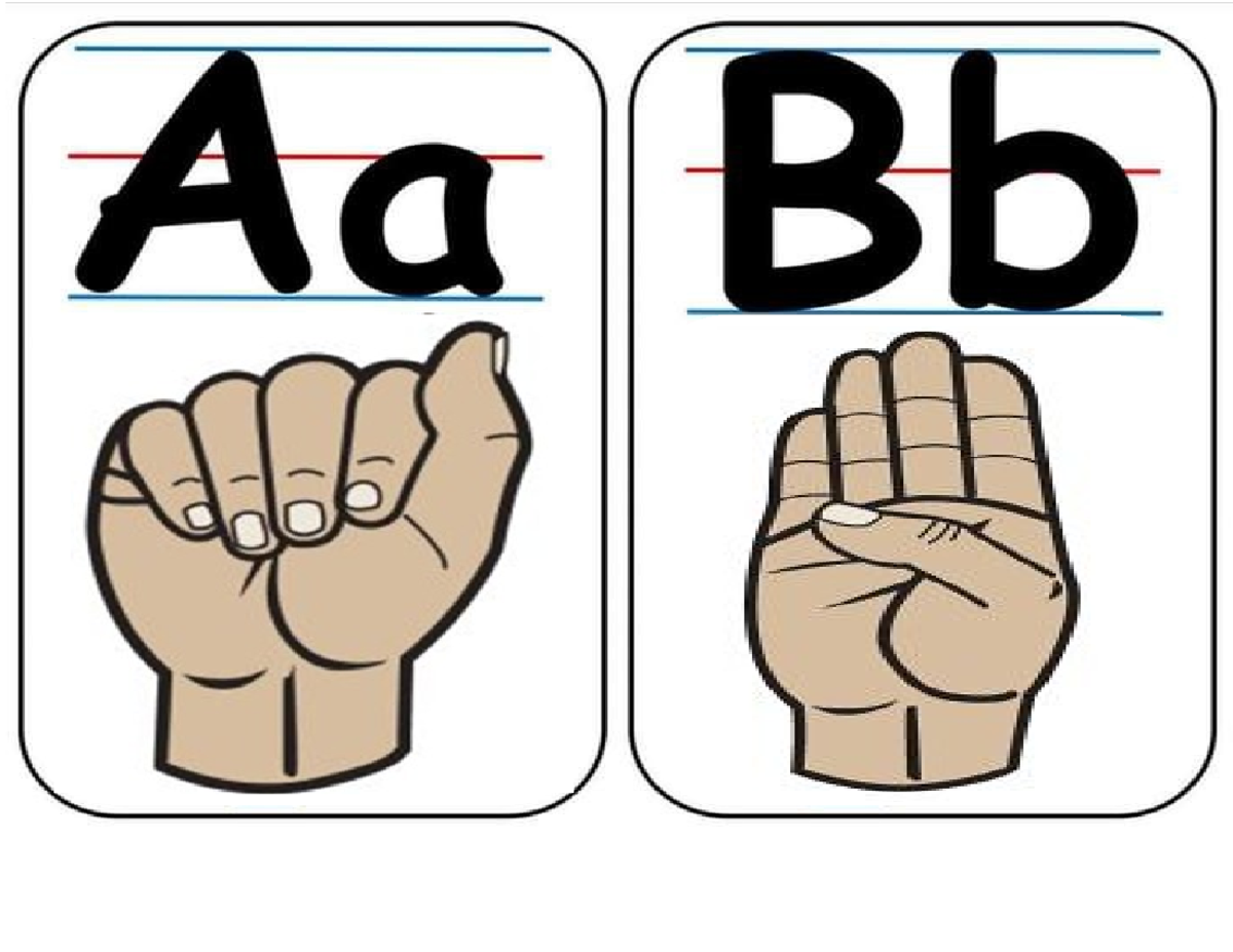 Letter Sign Lang - FSL - The Teacher & The School Curriculum - Aa Bb S ...