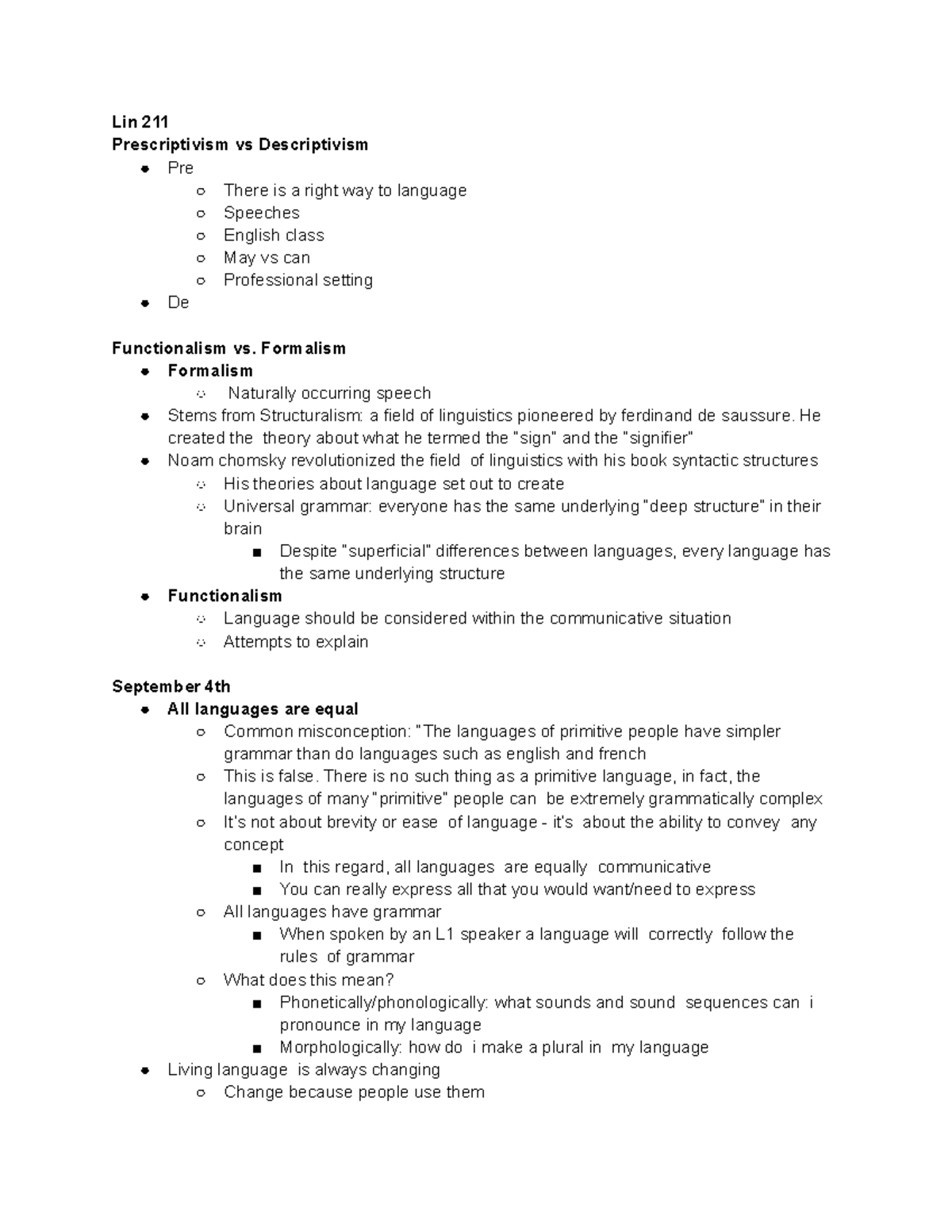 Linguistics Notes 211 - The first part of Lin211 - Lin 211 ...