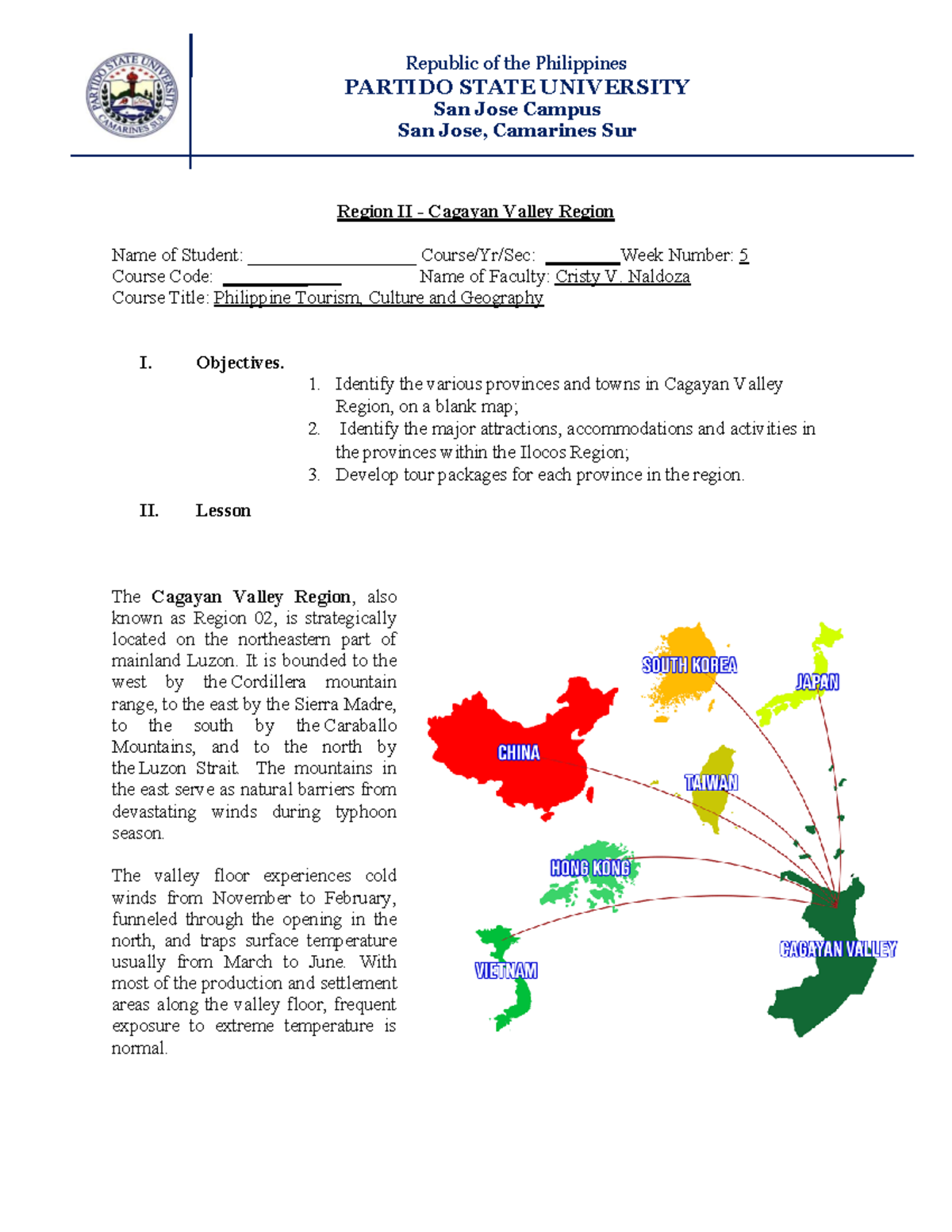 Module for Cagayan Valley (THC7-Philippine Tourism Culture and ...