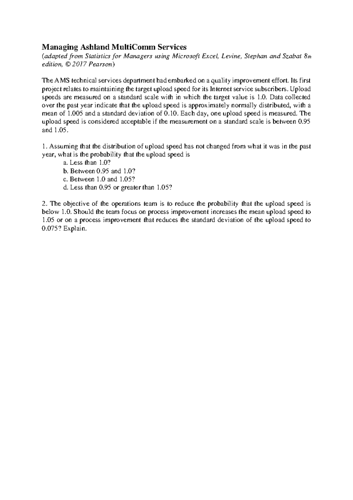 Lab1 Part1 Ashland Chap6 - Managing Ashland MultiComm Services (adapted ...