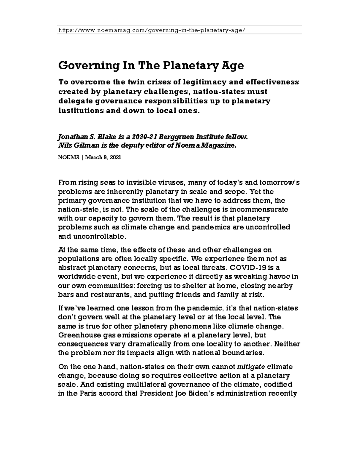2021-Blake Gilman-Governing In The Planetary Age - noemamag/governing ...