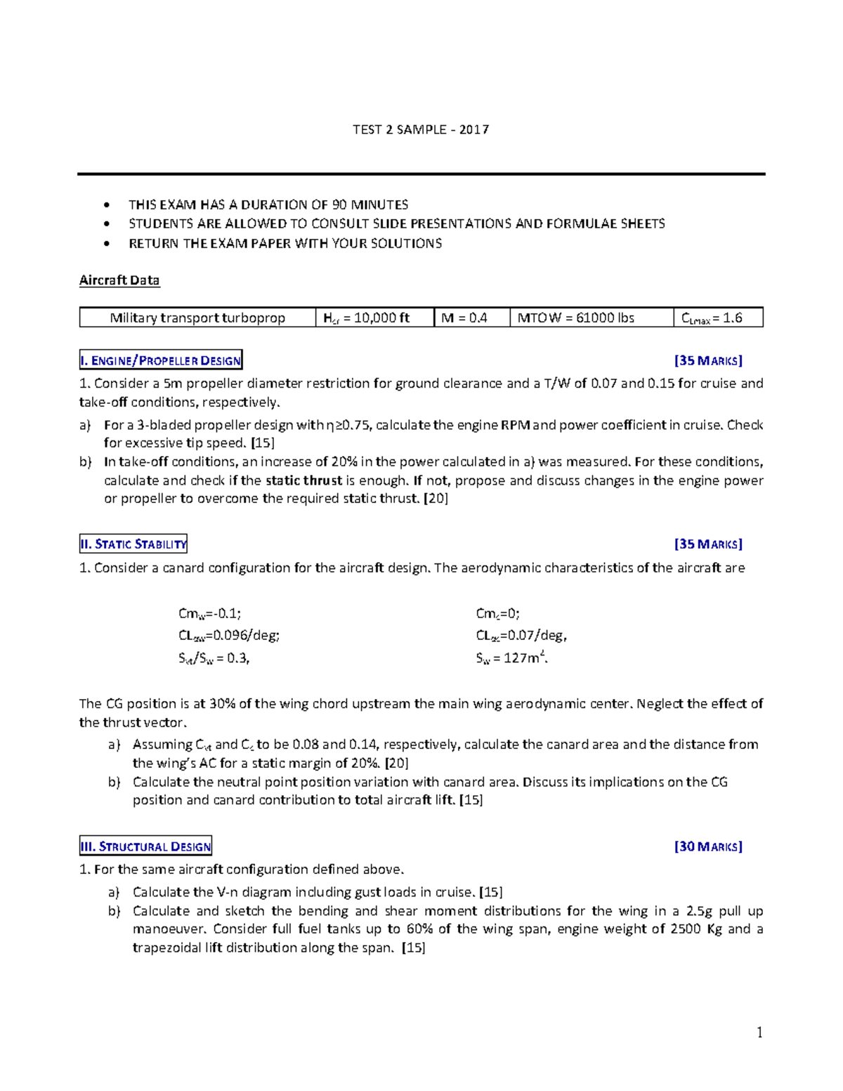 2017 - T2 - Sample Test - • THIS EXAM HAS A DURATION OF 90 MINUTES ...