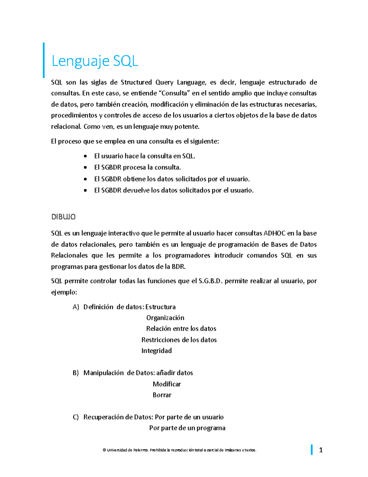 Lenguaje SQL apunte - Lenguaje SQL SQL son las siglas de Structured Query Language, es decir ...
