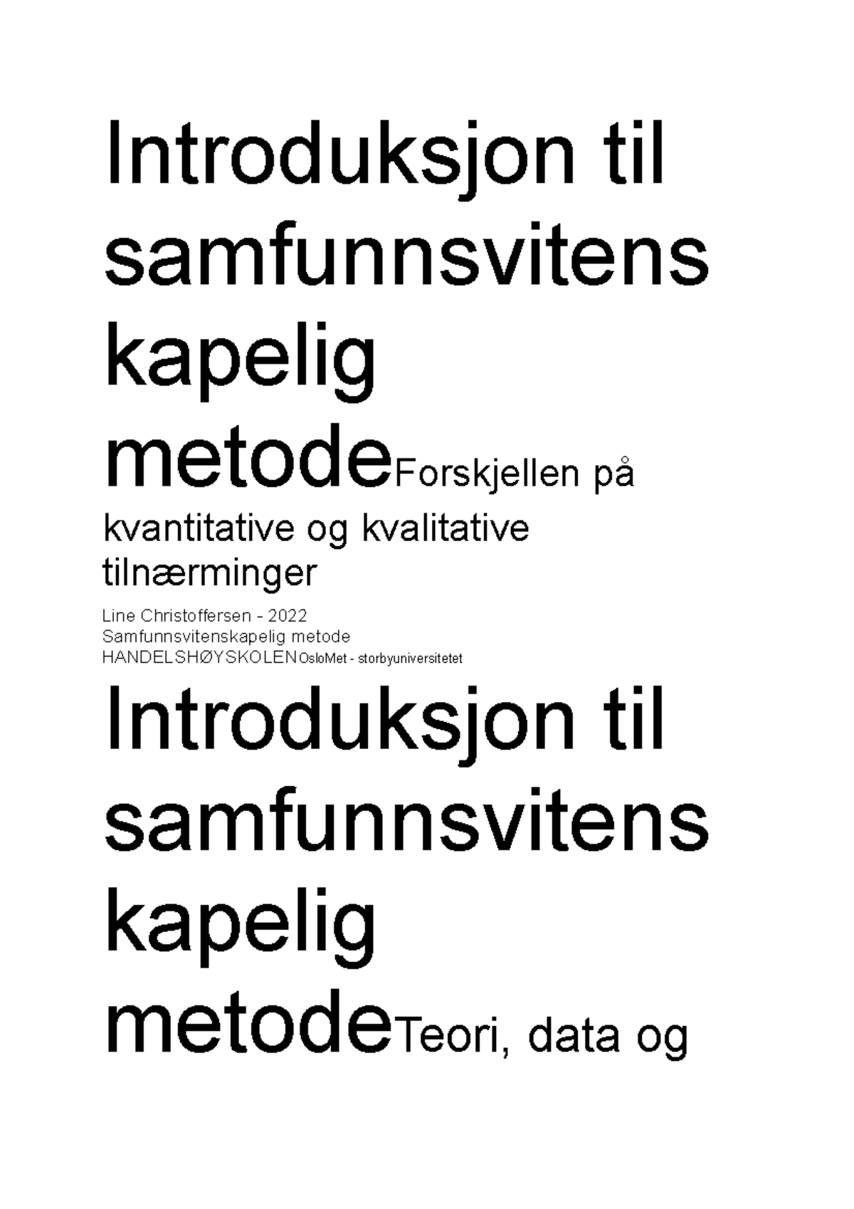 2 1 Forskningsprosessen, problemstilling og formål i kvalitative studier - Introduksjon til ...