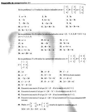 Actividad 3 Algebra Lineal I3°B - Studocu