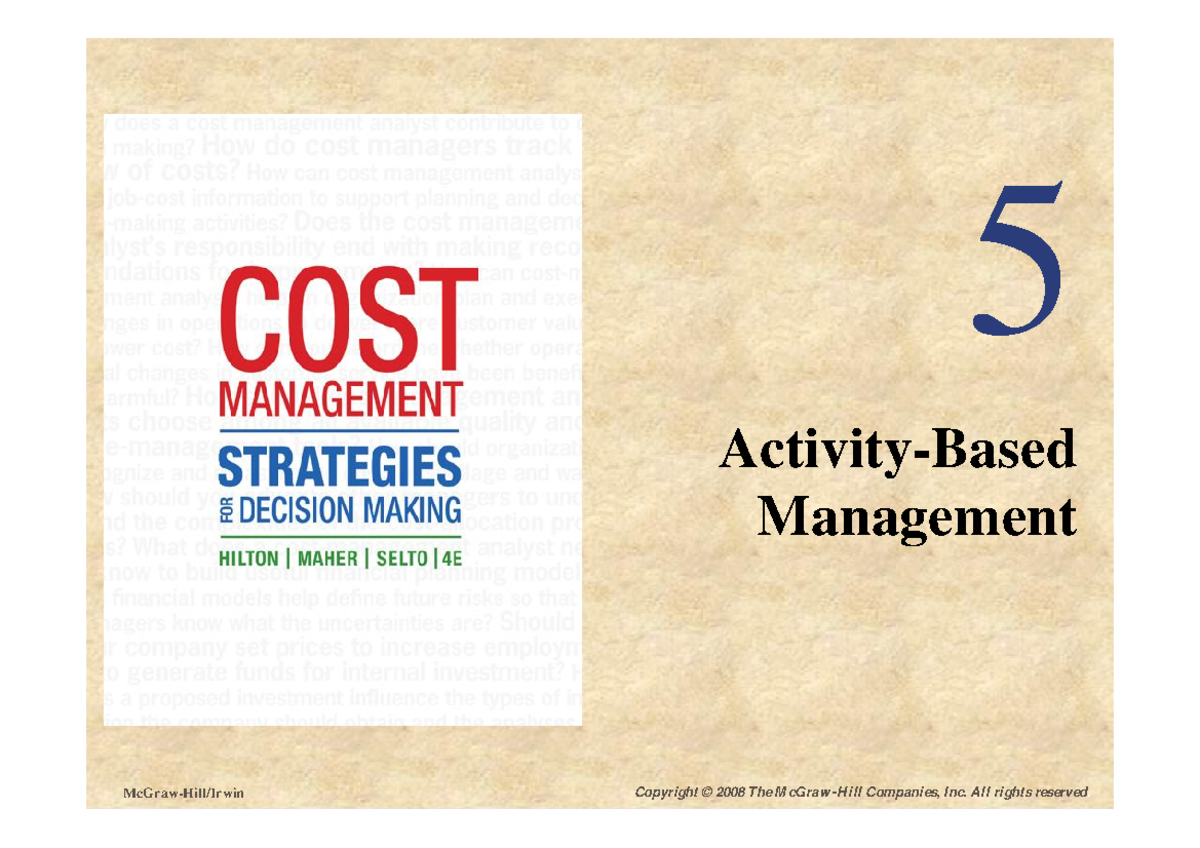 5 activity based management compatibility mode - 5 Activity-Based ...