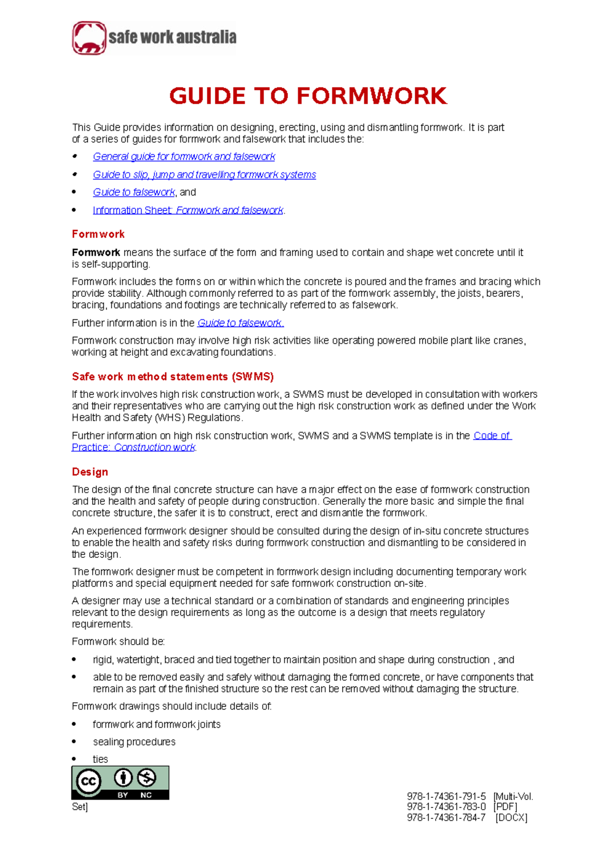 Guide-formwork - A great Leactures - GUIDE TO FORMWORK This Guide provides information on ...