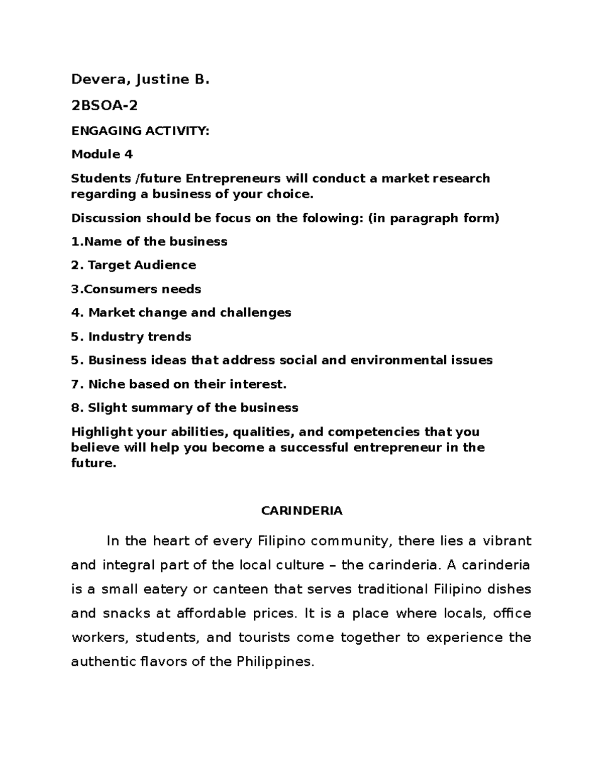OFAD4 Module 4 notes - Devera, Justine B. 2BSOA- ENGAGING ACTIVITY ...