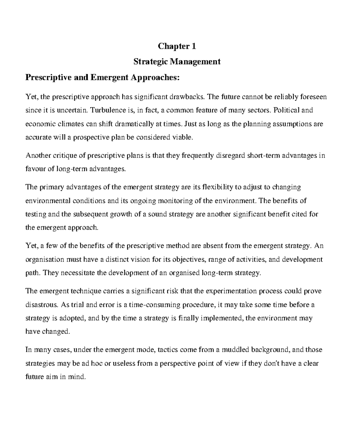 Business policy and strategic management 10 - Chapter 1 Strategic ...