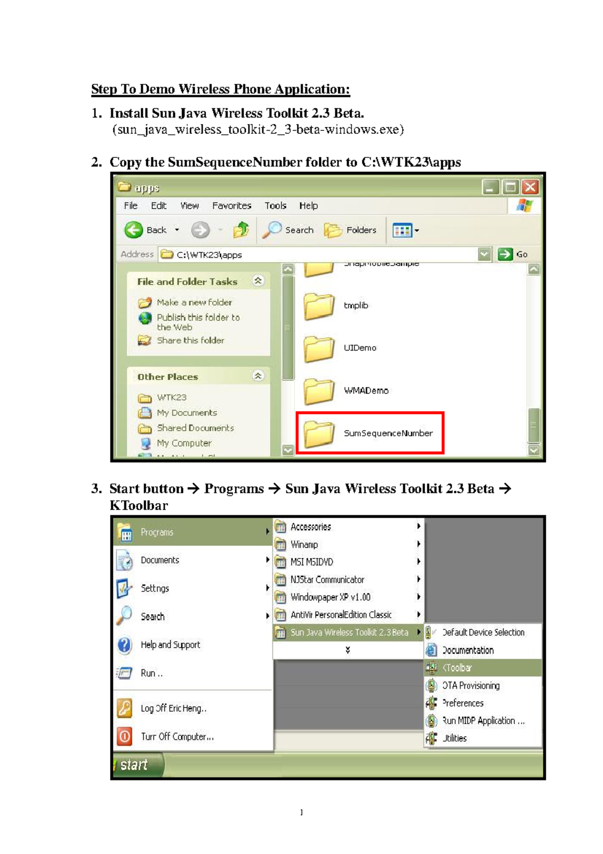 Step To Demo Wireless Phone Application - Step To Demo Wireless Phone ...