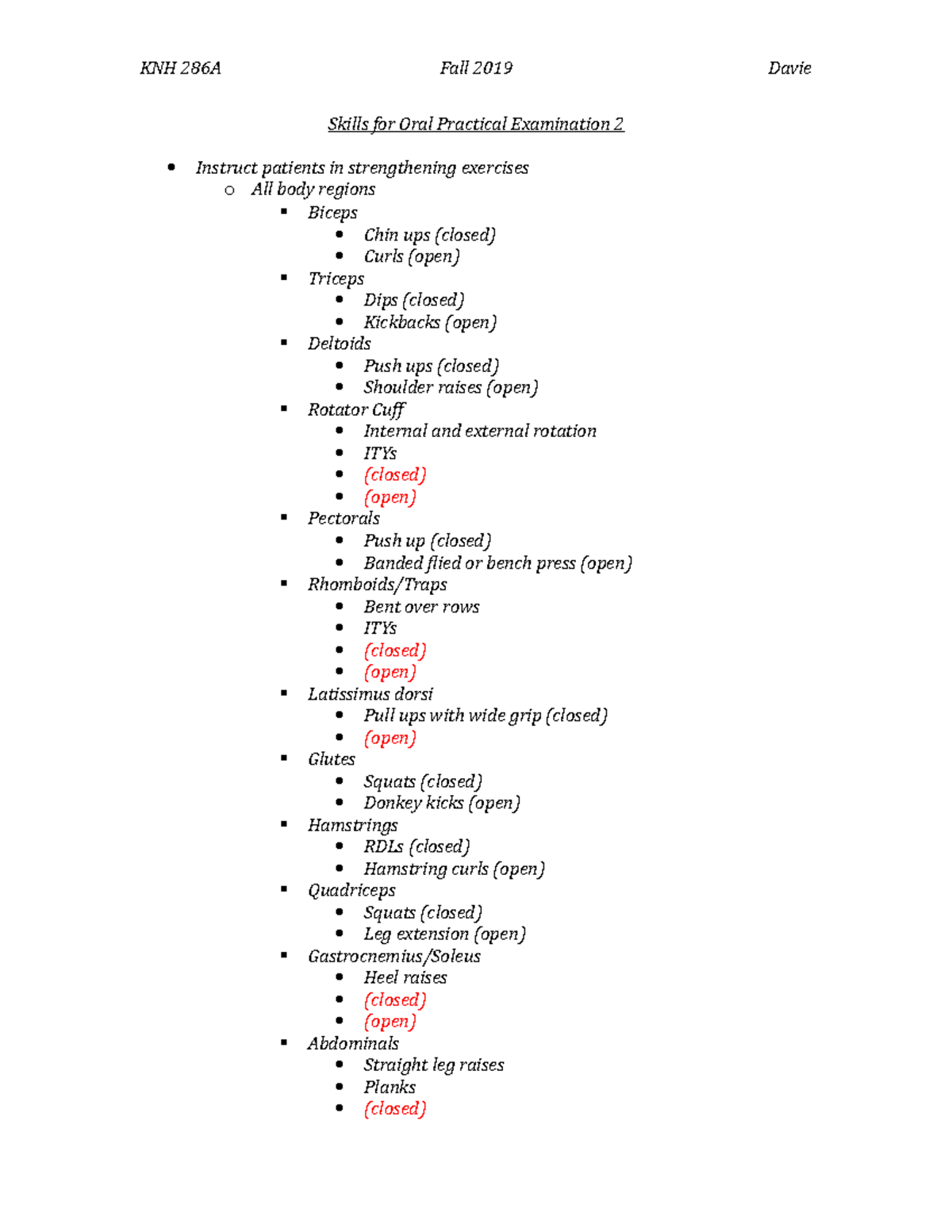 Skills for Oral Practical Exam 2 - Skills for Oral Practical ...