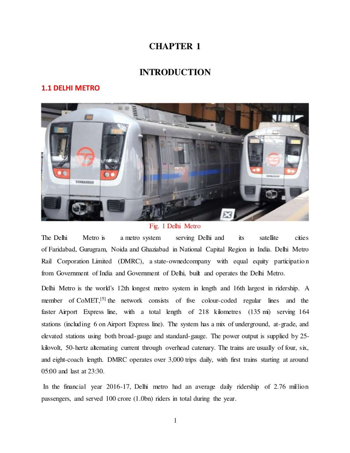 Sarita vihar depot dmrc summer training report - mechanical engineering ...