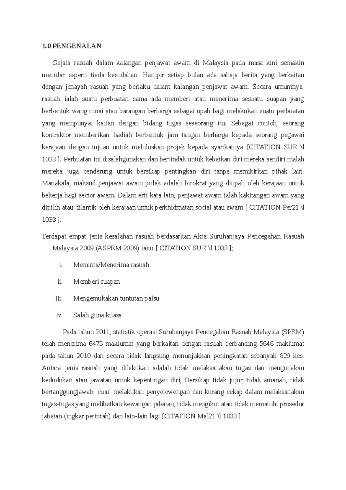 Pengenalan Rasuah faktor kesan langkah.docx - 1 PENGENALAN Gejala ...
