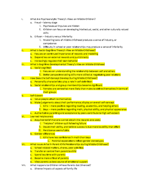 Child and Adolescent Development Final Test Review - Child and ...