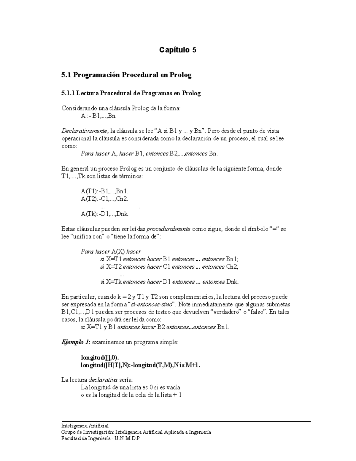 Apunte Cap 6 - Procedural - Capítulo 5 5 Programación Procedural en ...