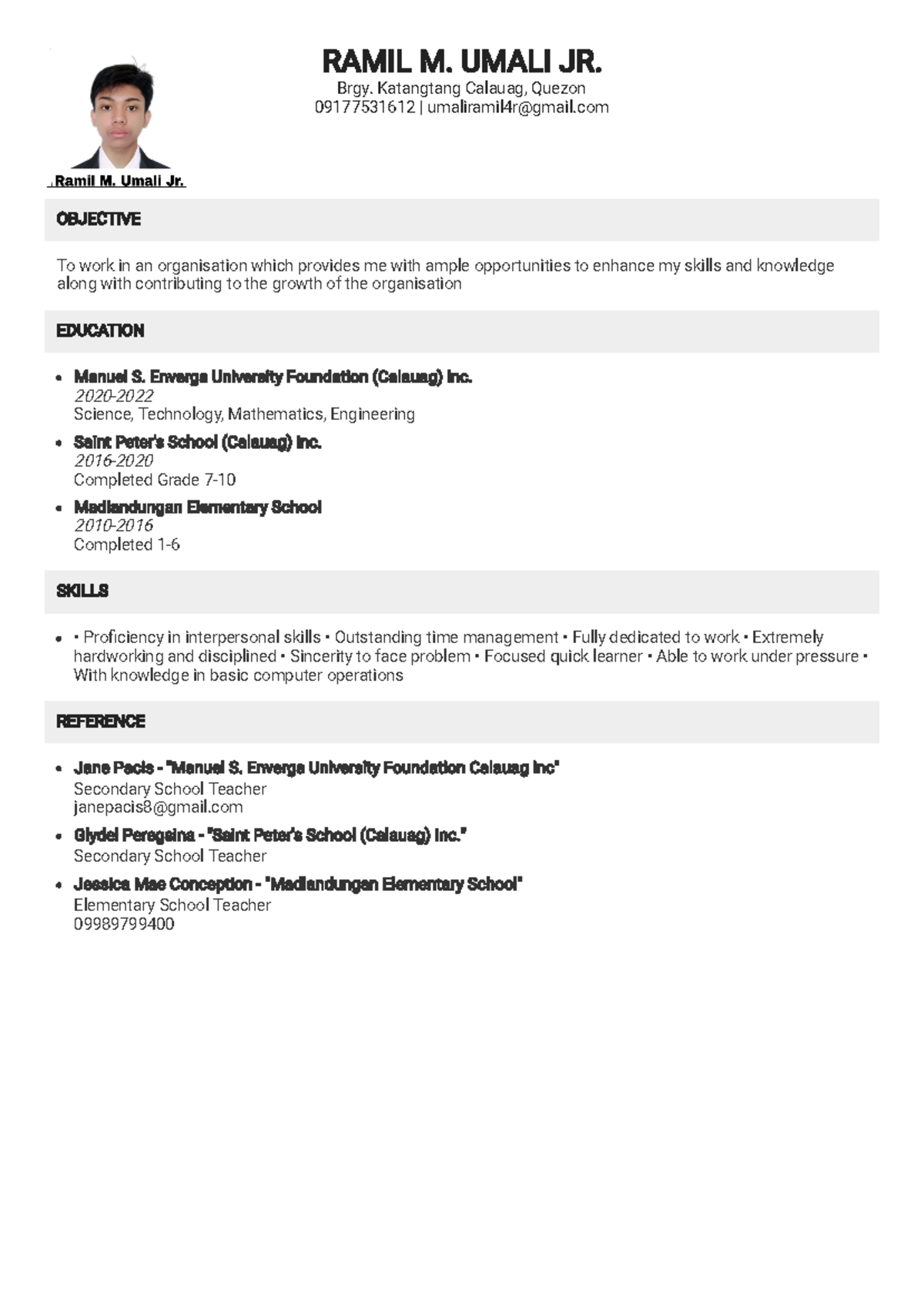 CV 2022042921073296 - it's all about work immersion - RAMIL M. UMALI JR ...