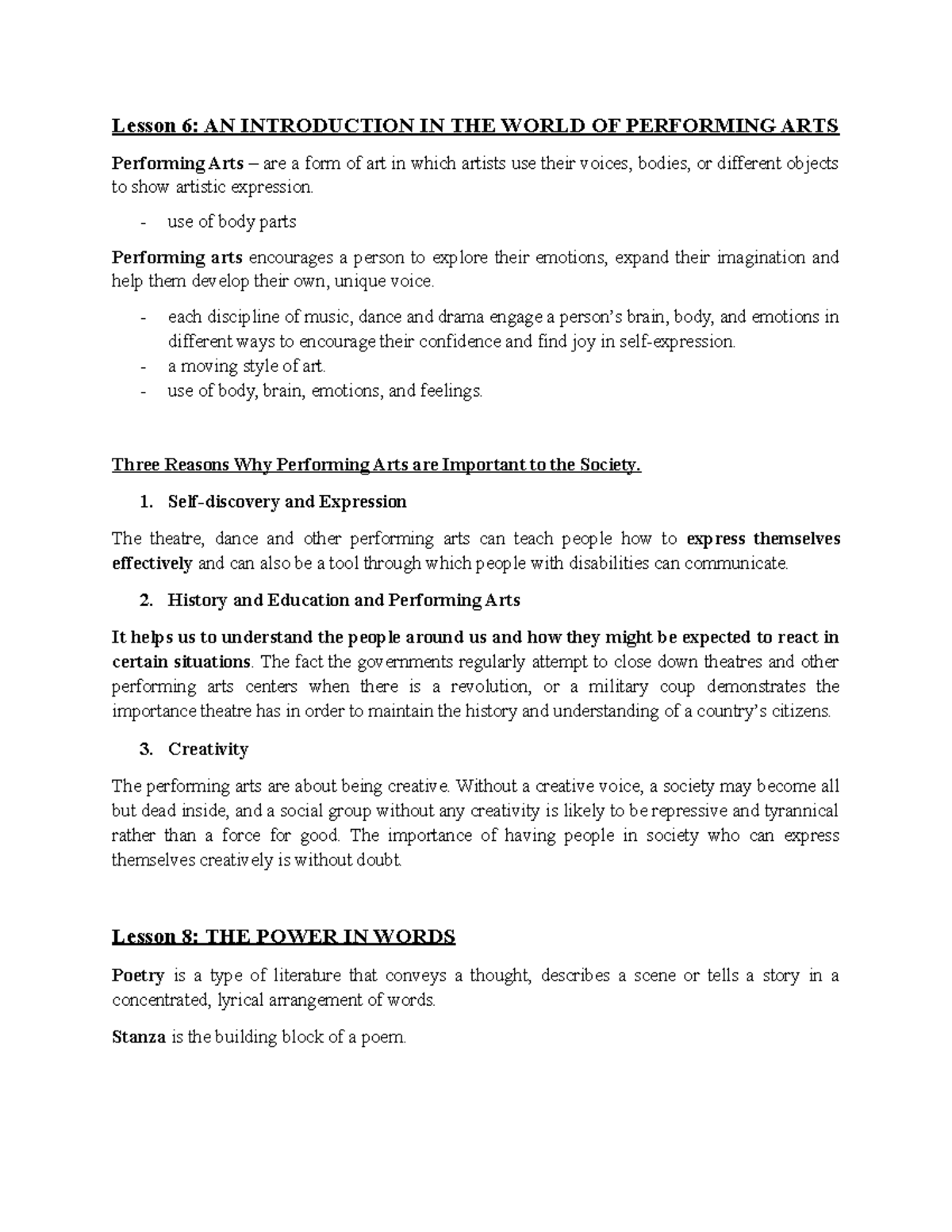 ART- Appreciation- Finals - Lesson 6: AN INTRODUCTION IN THE WORLD OF ...