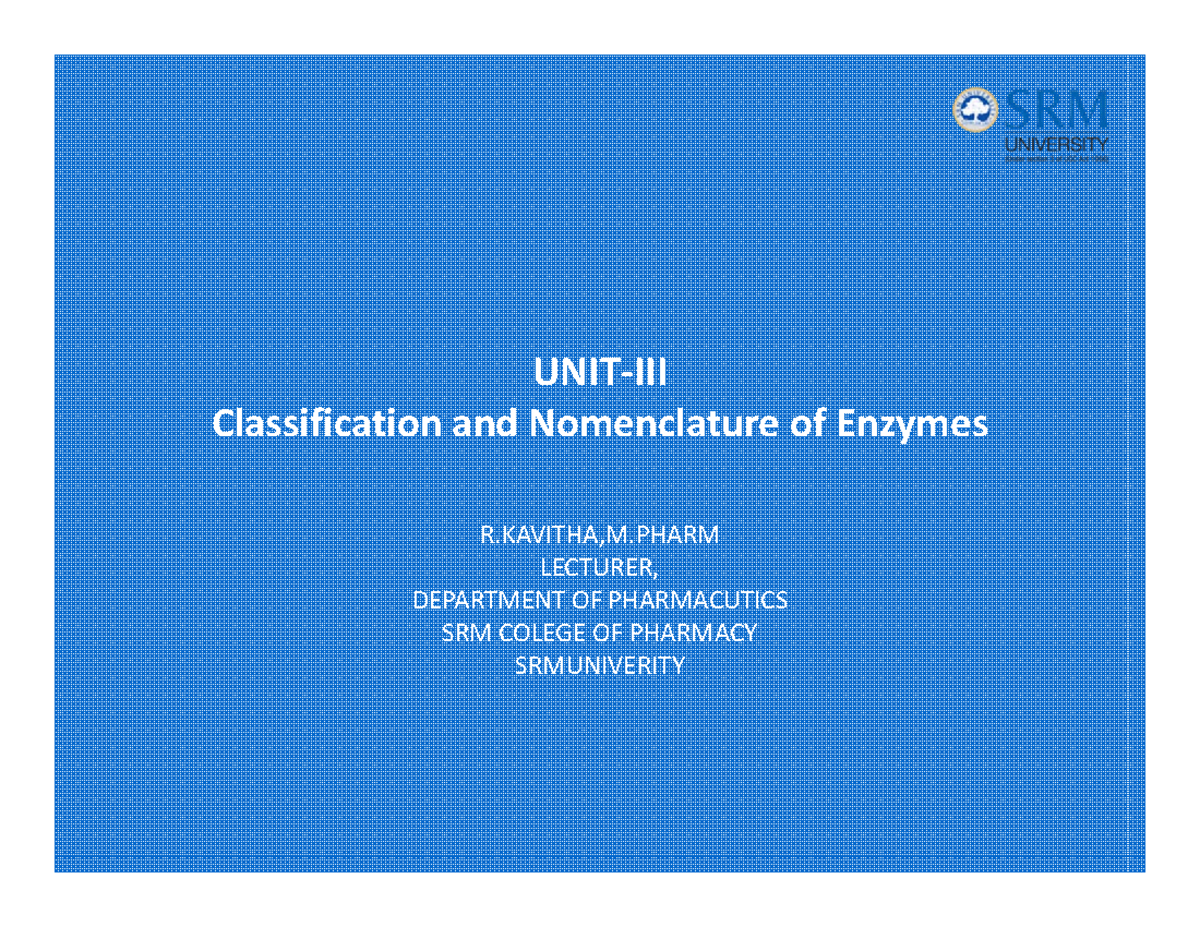 Classification - Essay notes - UNIT‐III Classification and Nomenclature ...