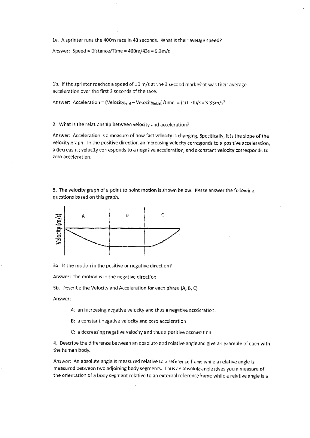 Mechanics Practice Questions Full Answers - CXA232 - Studocu