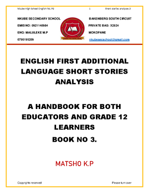 EFAL Rubric for Prepared Reading Gr 10-12 - (2020) FIRST ADDITIONAL ...