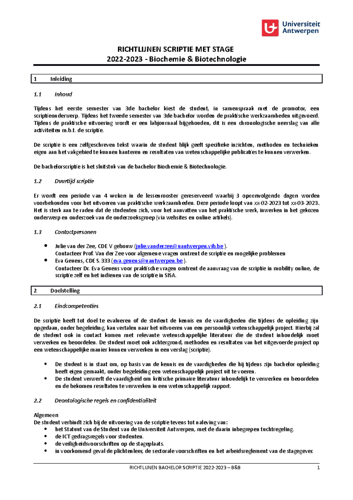 2022-2023 - Richtlijnen Bachelor scriptie BB def - RICHTLIJNEN SCRIPTIE ...