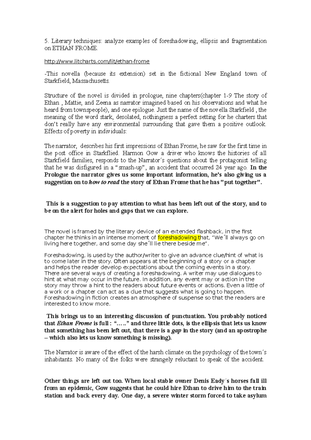 Práctico - The fragmentation and flashbacks - Literary techniques ...