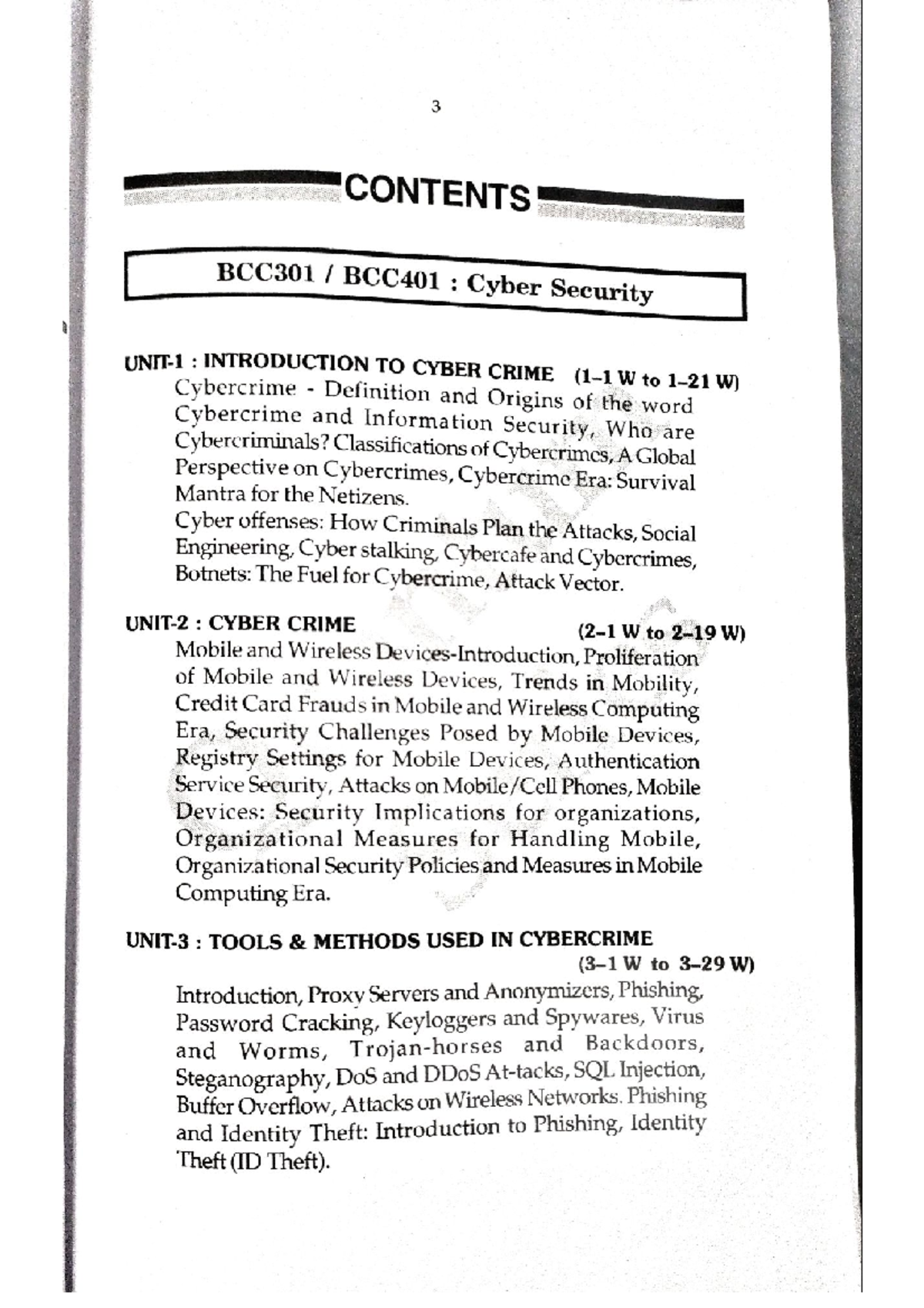 Cyber security Quantum (BCC-301) - 3 CONTENTS BCC301 BCC401 : Cyber ...