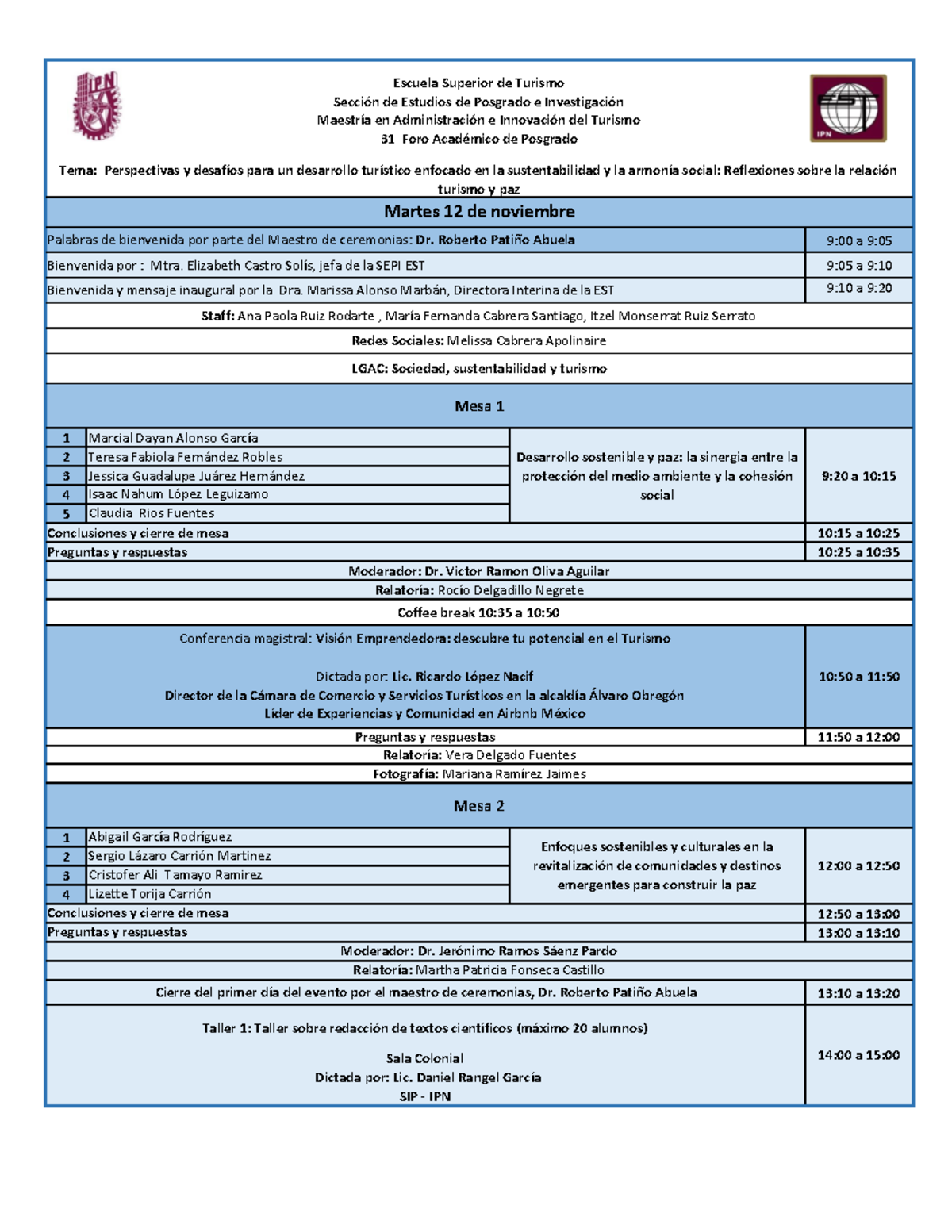 VF Programa 31 FAP - Jdjdjdjd - 9:00 a 9: 9:05 a 9: 9:10 a 9: 1 2 3 4 5 ...