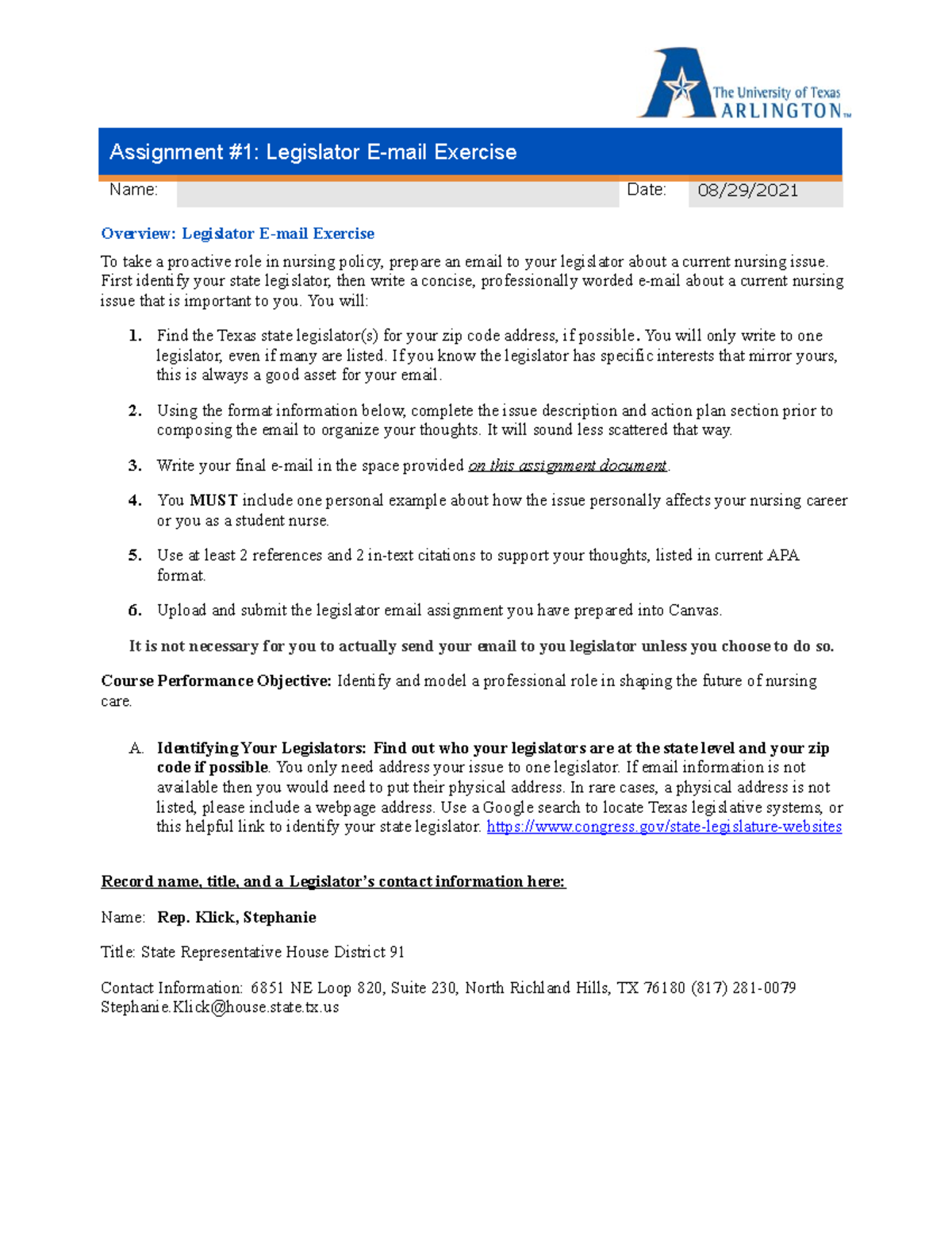 Email to Legislator.docx - Recovered - Compatibility Mode - Name: Date ...