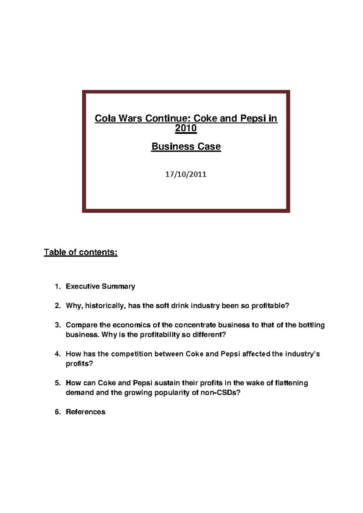 Cola Wars Continue Coke and Pepsi in 201 - 1 01bgfbfghfhfggregterrgert ...