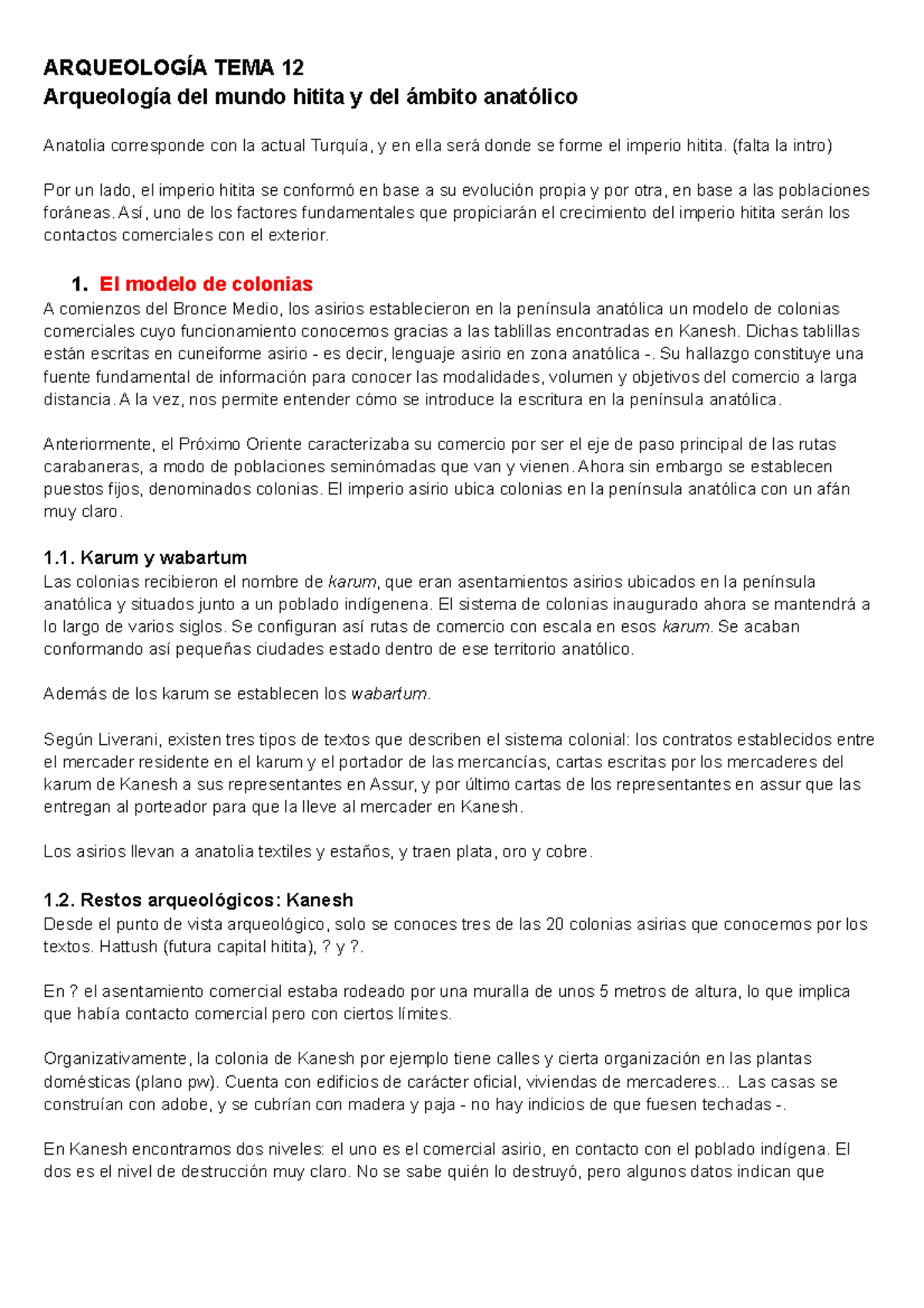 Arqueología TEMA 12 - Profesor Javier Salido - ARQUEOLOGÍA TEMA 12 ...