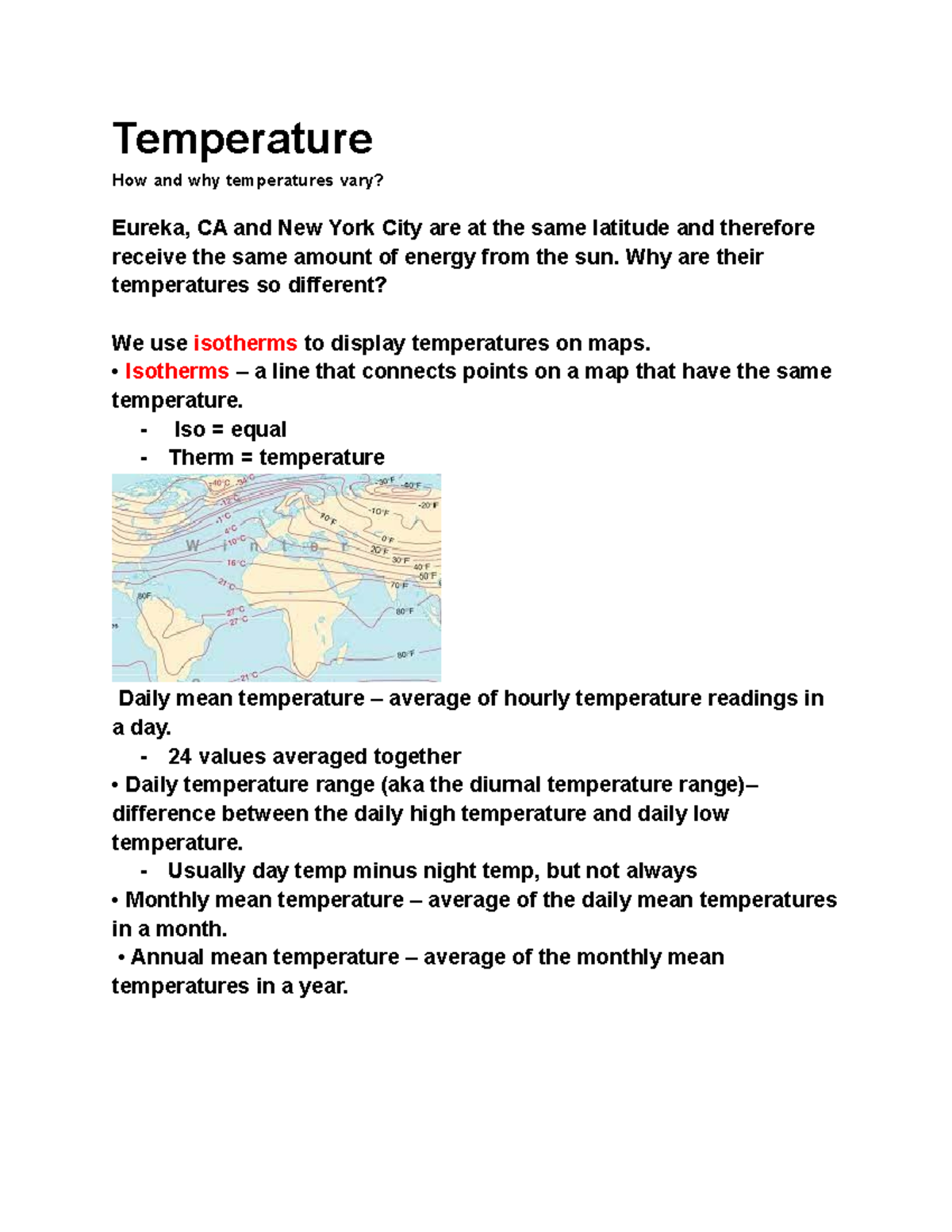 Untitled document - Christopher Skinner - Temperature How and why ...