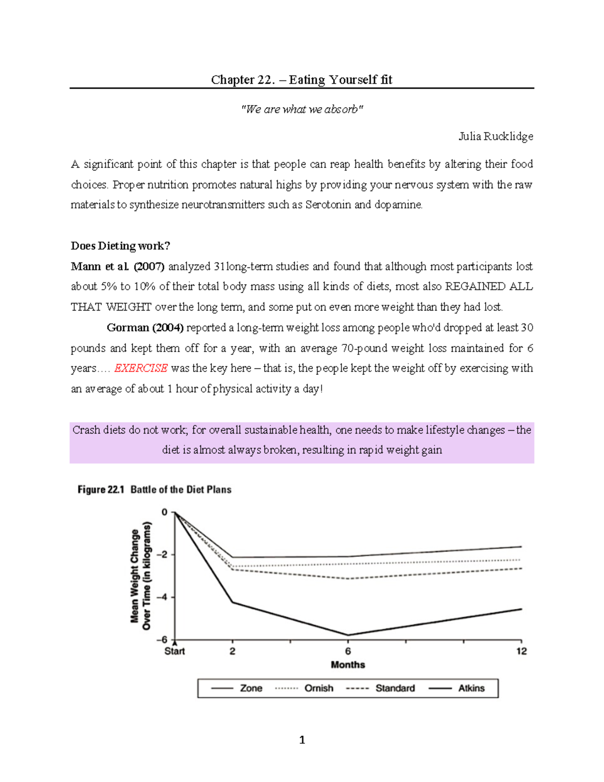 Chapter 22. – Eating Yourself fit - Chapter 22. – Eating Yourself fit ...