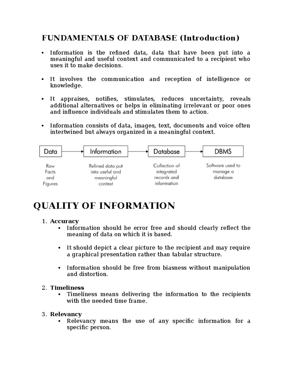 Fundamentals of Database - FUNDAMENTALS OF DATABASE (Introduction ...