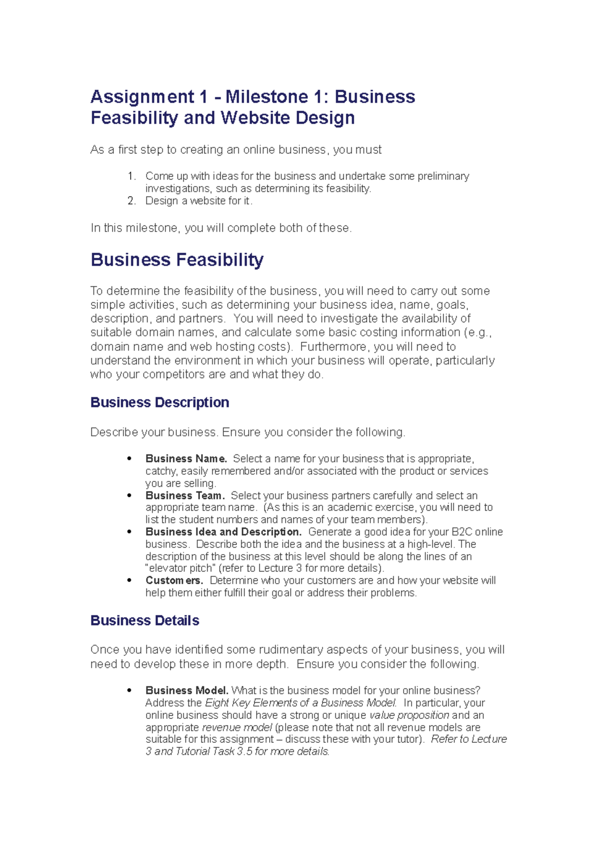 Asignment 1 instructions, 2020-2021 - Assignment 1 - Milestone 1 ...