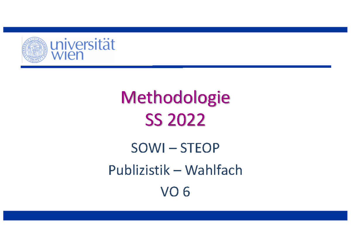 Httpsmoodle.univie.ac.atpluginfile - Grundlagen sozialwissenschaftlicher Methodologie - Studocu