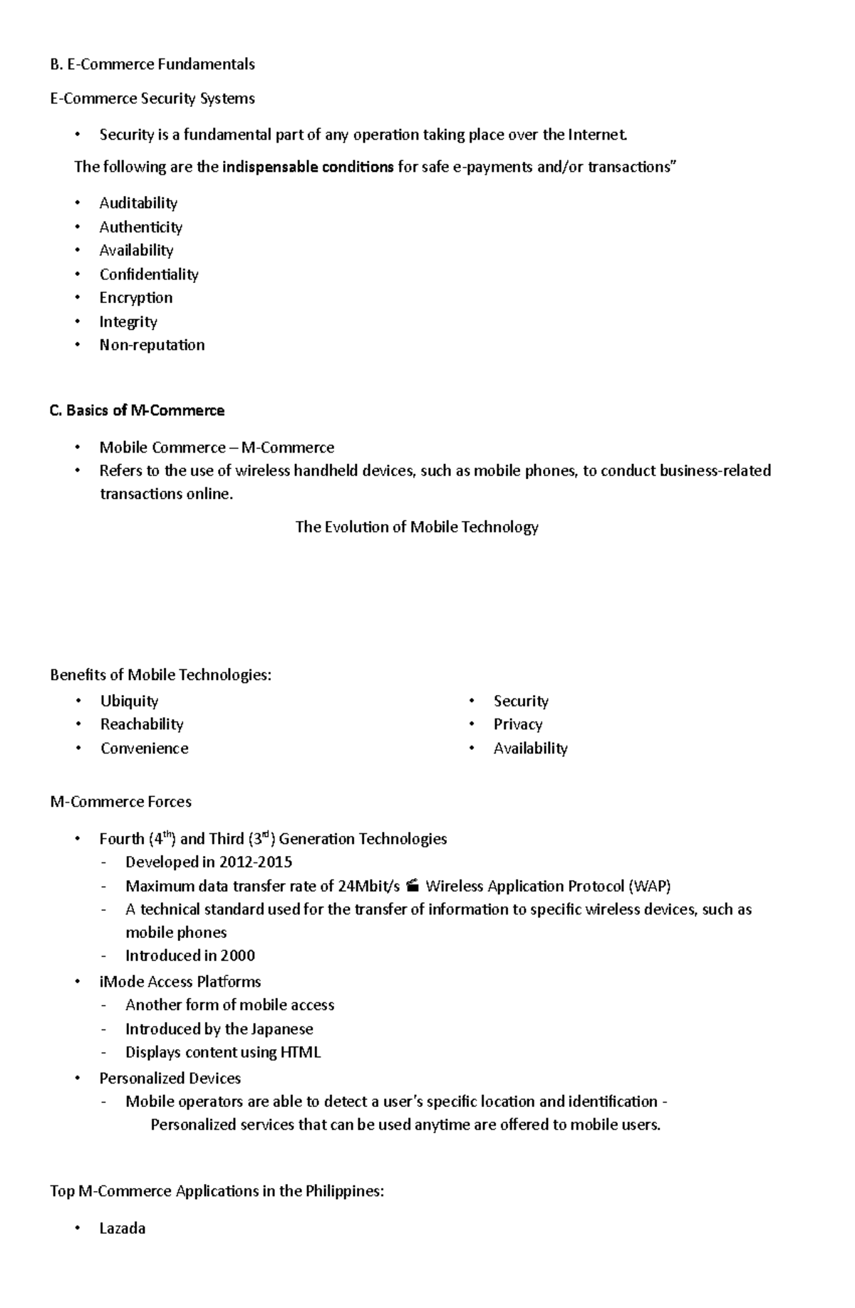 It E Commerce Fundamentals B E Commerce Fundamentals E Commerce