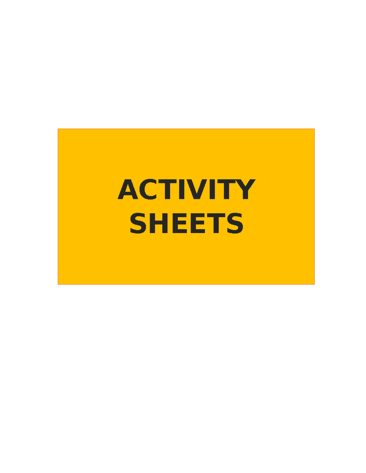 Activity Sheets Chem bonding - ACTIVITY SHEETS Activity 1: Mapping the ...