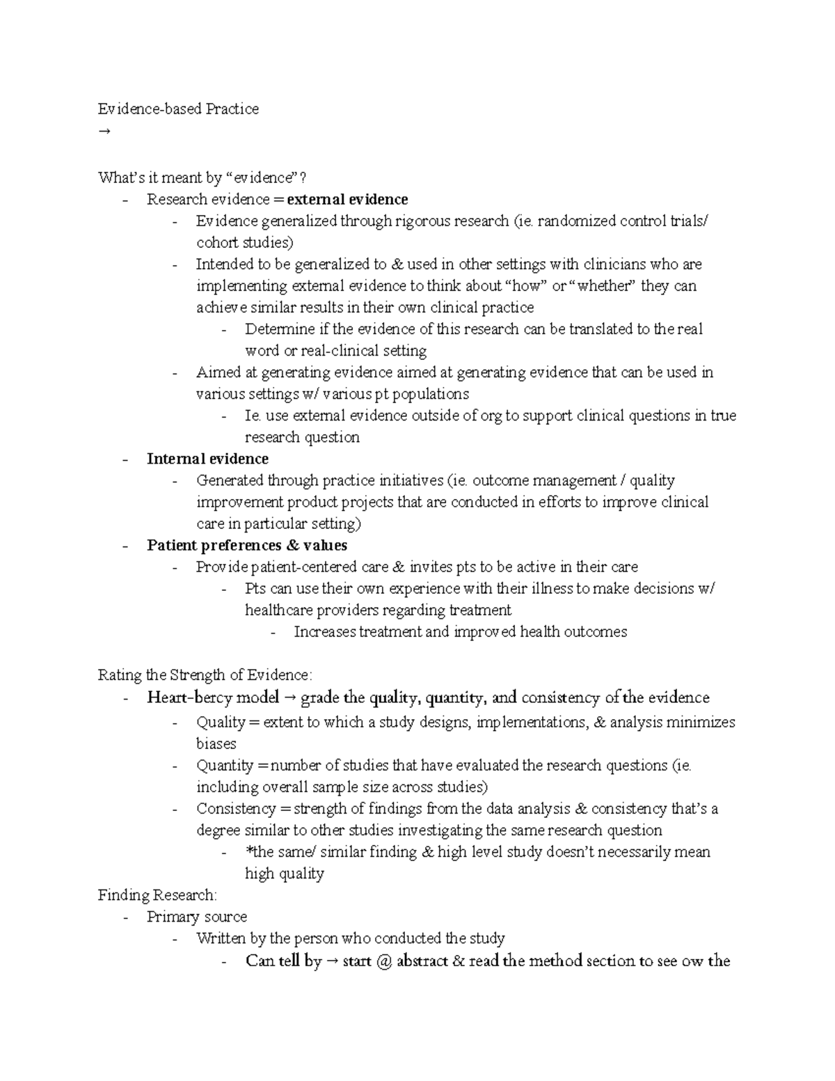 Week 3 Introduction to Research - Practice it meant Research evidence ...