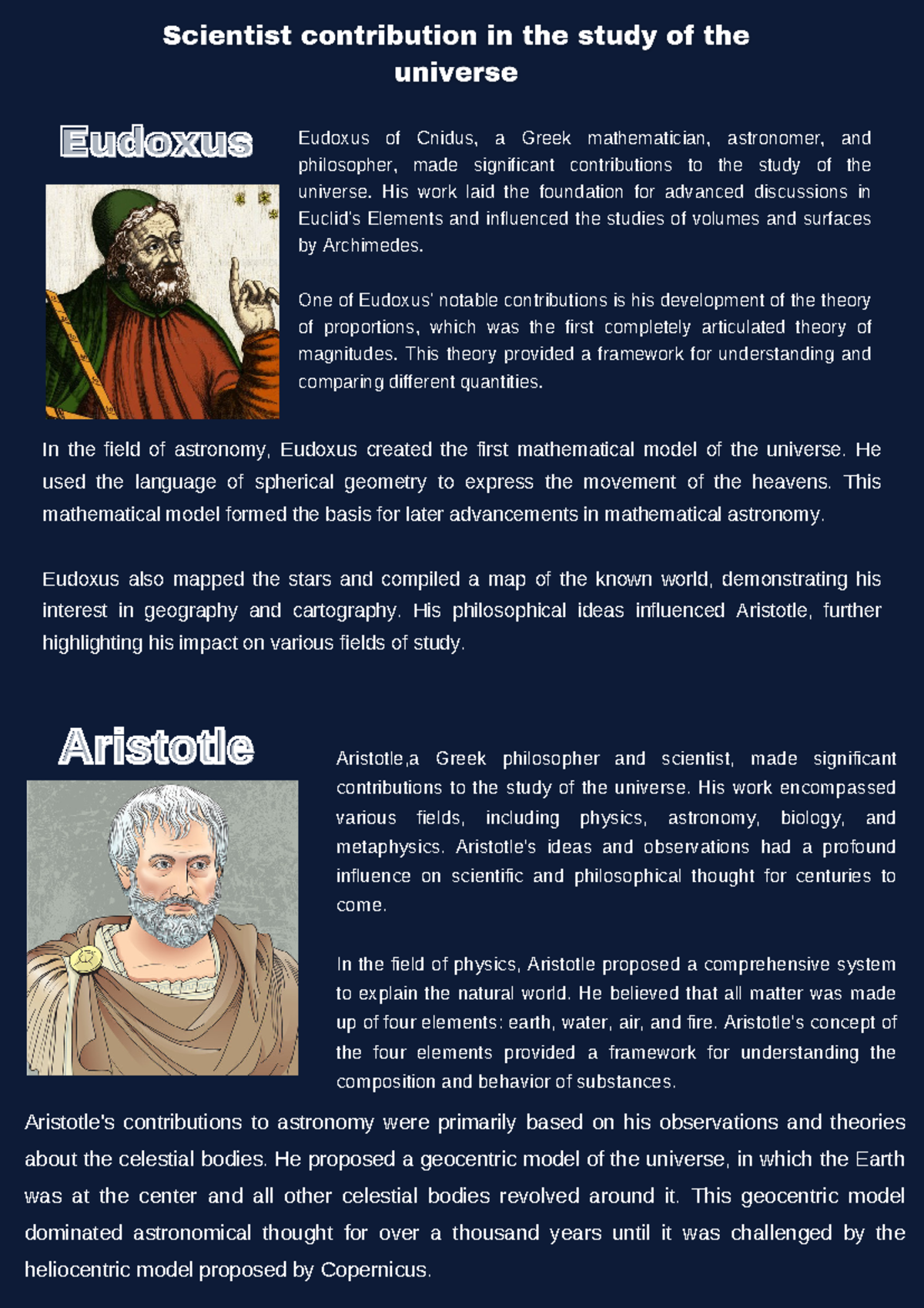 Ashley - Eudoxus of Cnidus, a Greek mathematician, astronomer, and ...