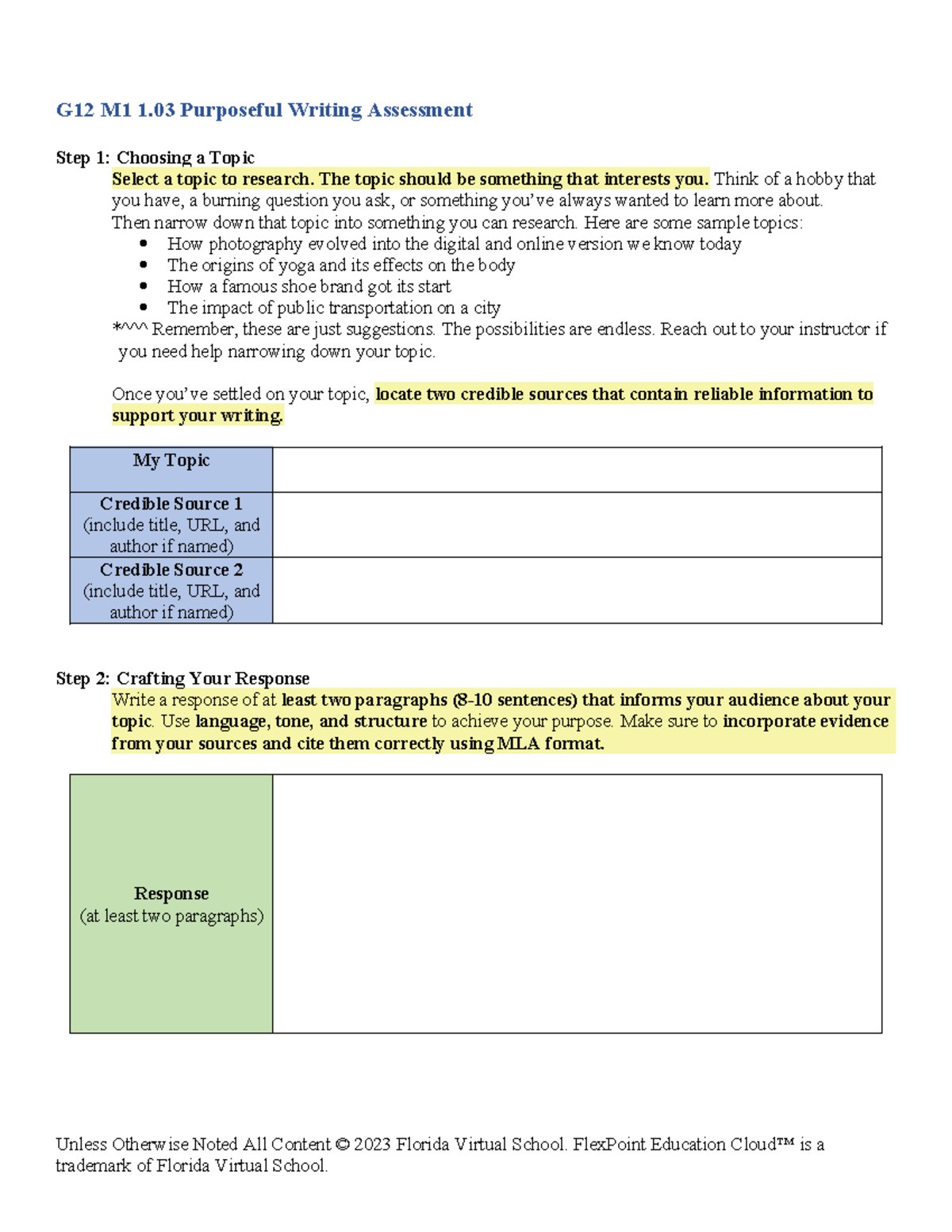 G12+M1+1.03+Purposeful+Writing+Assessment - G12 M1 1 Purposeful Writing ...