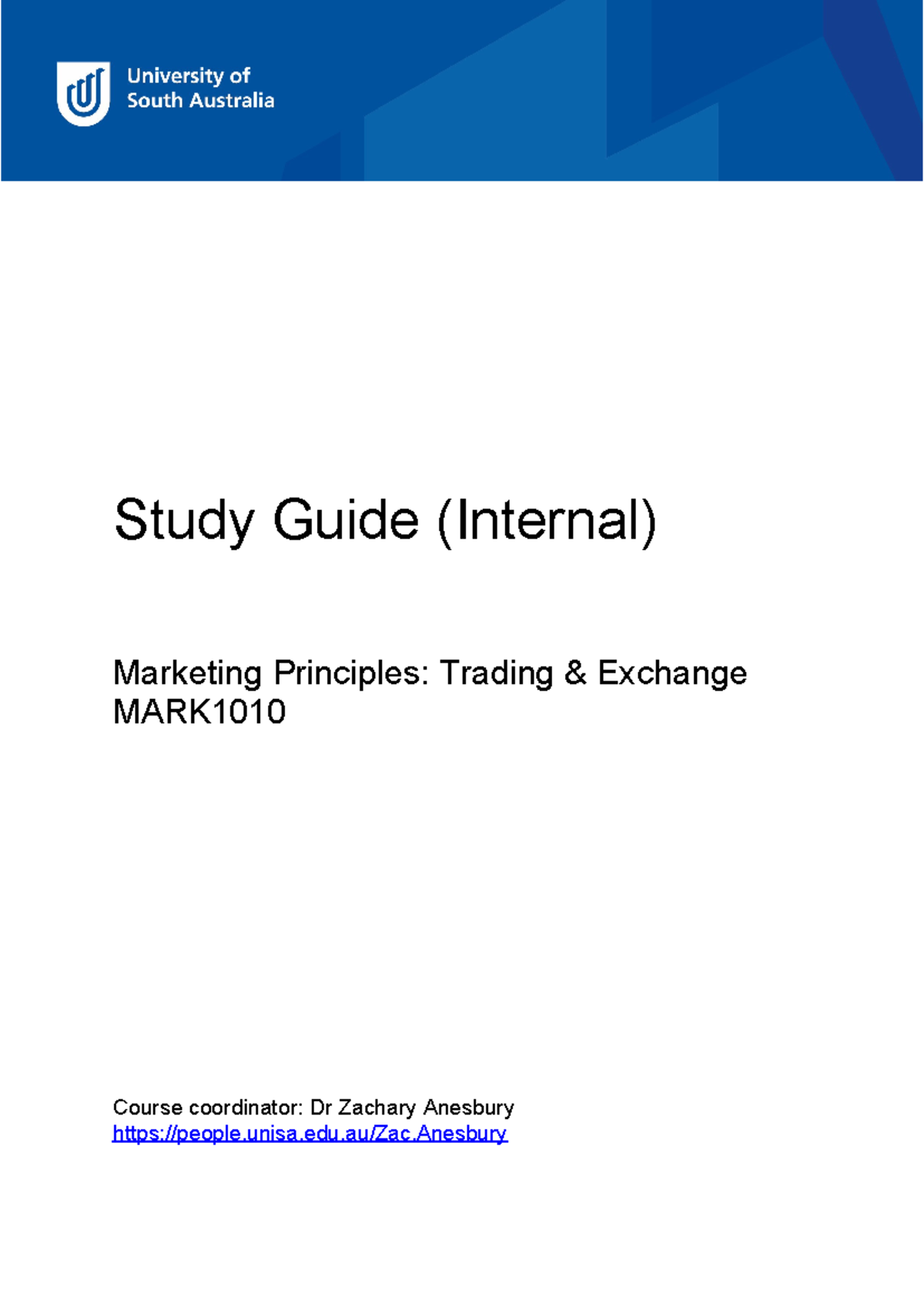 Q&a Study Guide (Internal) - Study Guide (Internal) Marketing ...
