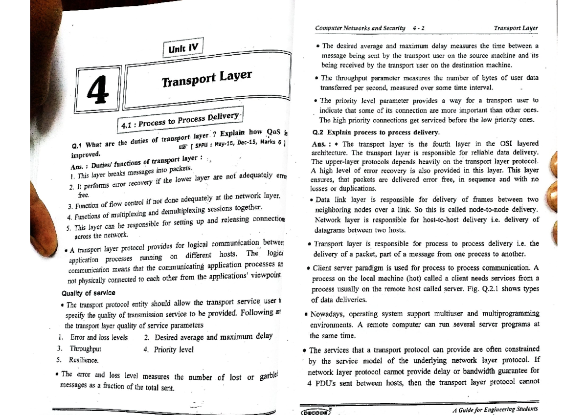 UNIT 4 CNS - Book - computer networks - Studocu