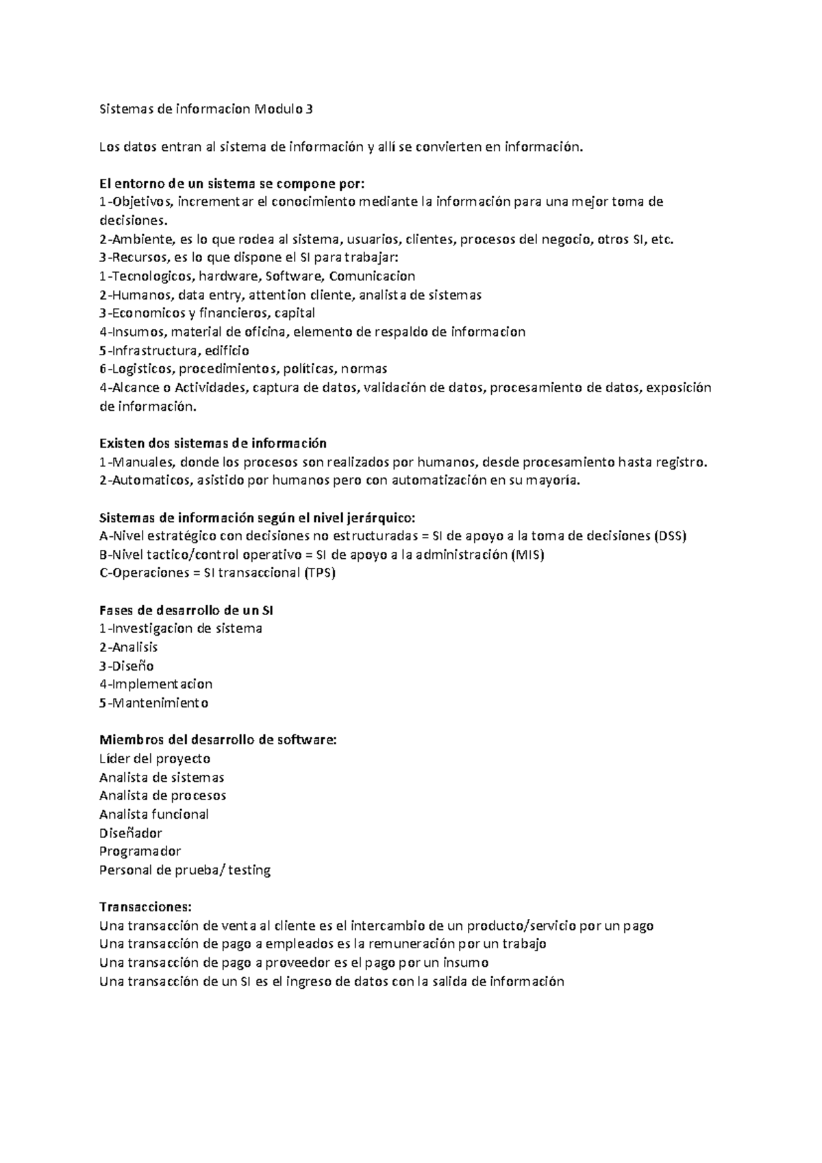 Resumenparcial 2 - Resumen parcial 2 sistema de informacion - Sistemas de informacion Modulo 3 ...