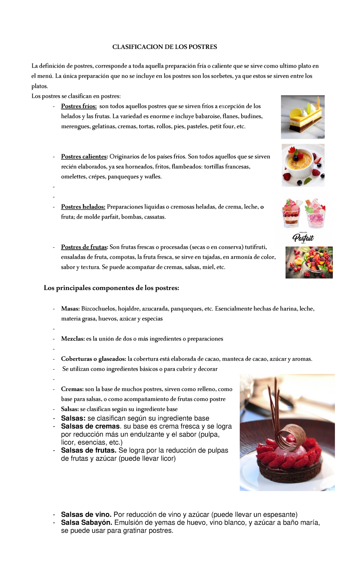 Clasificacion DE LOS Postres - copia-convertido - CLASIFICACION DE LOS ...